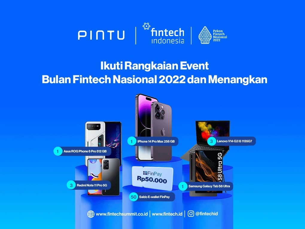 Pintu x AFTECH: Dapatkan Doorprize Menarik Selama Bulan Fintech Nasional 2022! - Pintu Blog